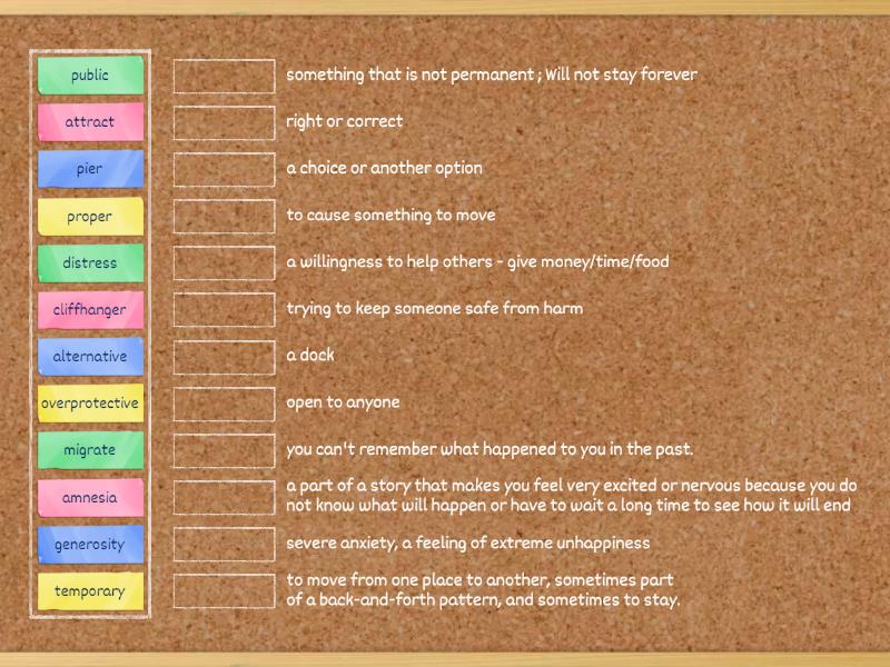 6 minute podcast Ep 1-5 Vocabulary - Match up