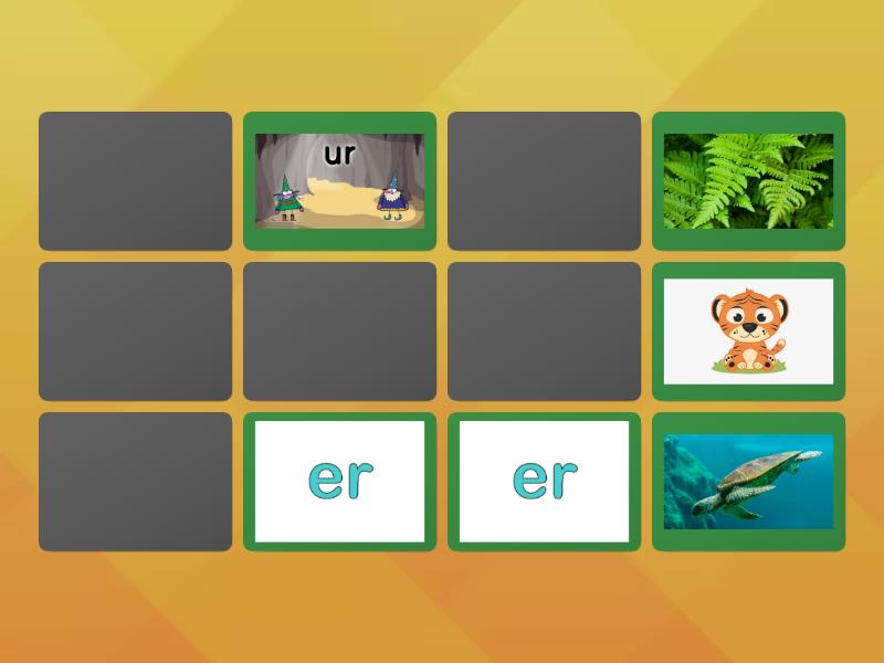 Phonics #2 [er - ir - ur] - Matching pairs