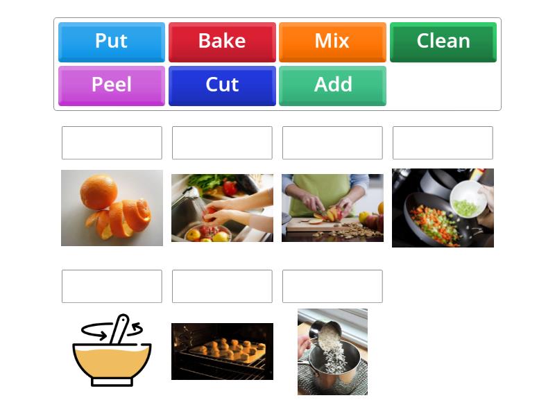 Recipe vocabulary - Match up