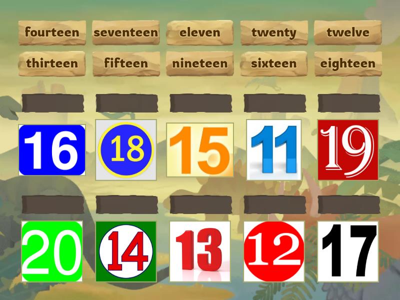 Numbers 11-20 - Match up