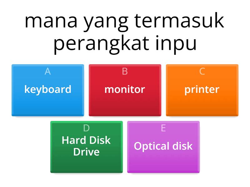 tentang perangkat input - Quiz
