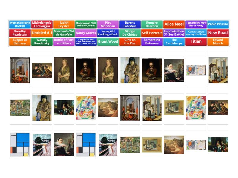 UIL Art Smart 23/24 - Match up