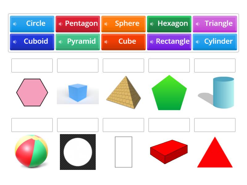 2D/ 3D Shapes - Match up