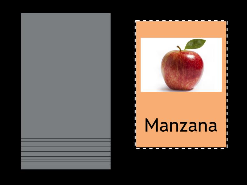 Frutas y verduras - Speaking cards