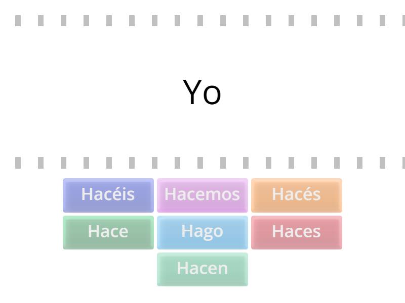 El verbo hacer - presente de indicativo - Encontre a combinação