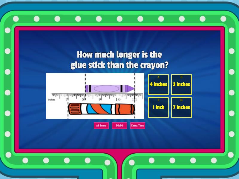 Broken Rulers: Comparing Lengths - Gameshow quiz