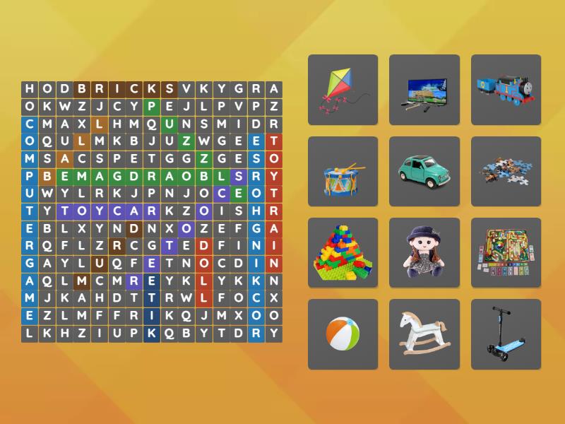 Toys - - Wordsearch