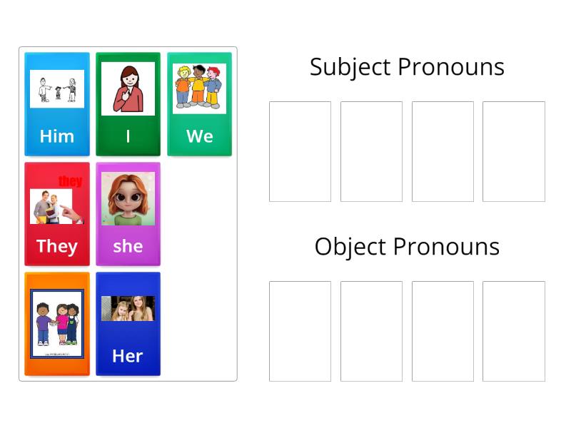 Subject and Object Pronouns (2b) - Classificação em grupos