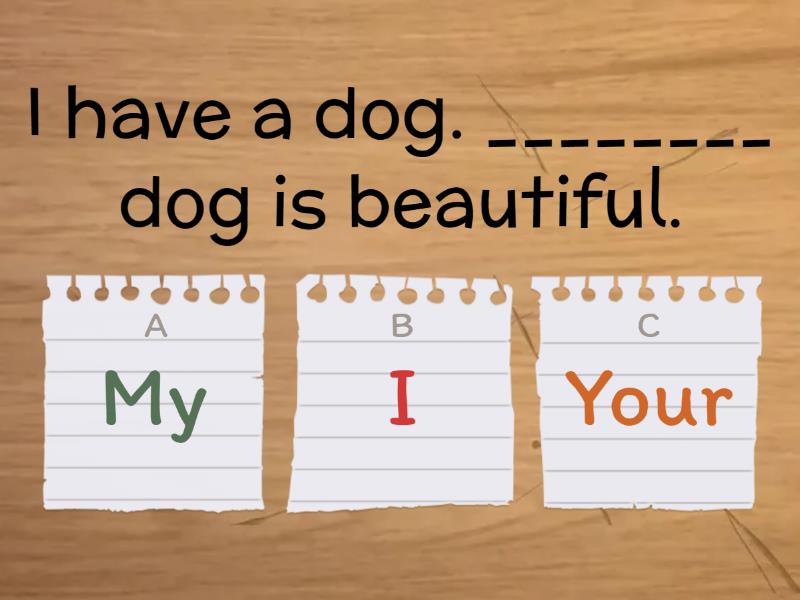 Possessive adjectives - multiple choice - Test Possessive adjectives - multiple choice - Test