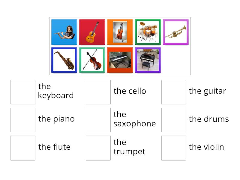 Musical Instruments (matching activity) - Match up