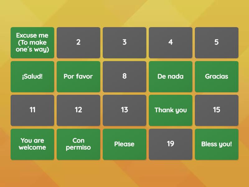 FRASES ÚTILES (useful phrases) - Matching pairs