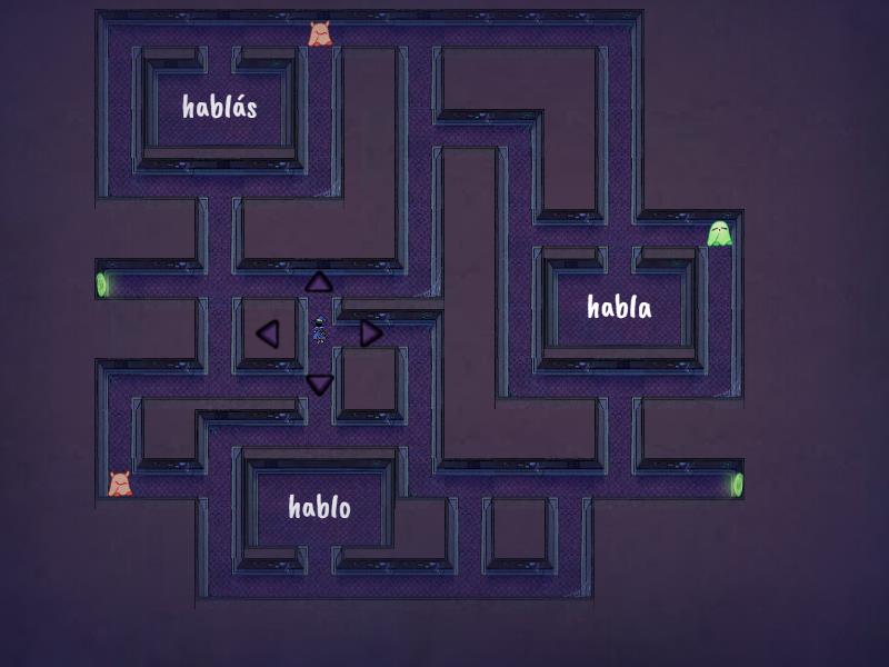 Laberinto con verbos. Repaso Lola y Leo 1 - Maze chase