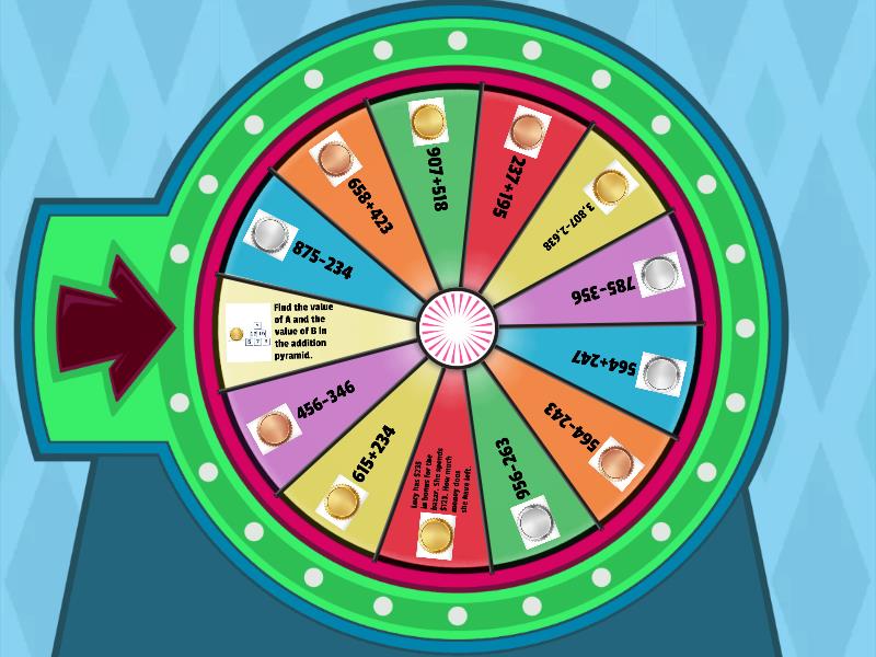 ADDING AND SUBTRACTING STRATEGIES - Spin the wheel