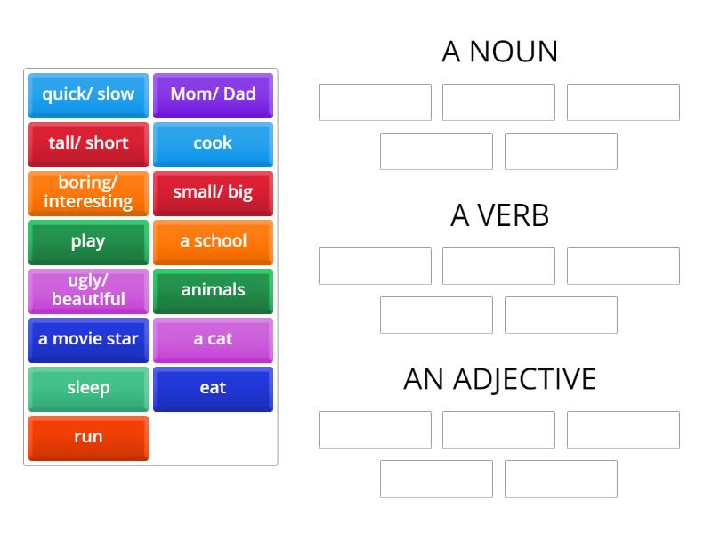 GS4_W5_U1_P13-14_Warm up Activity_Parts of speech - Group sort