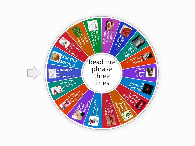 Spin Articulation - S Phrases - Spin the wheel