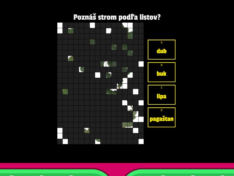 previerka Obrázkový kvíz - stromy - Image quiz