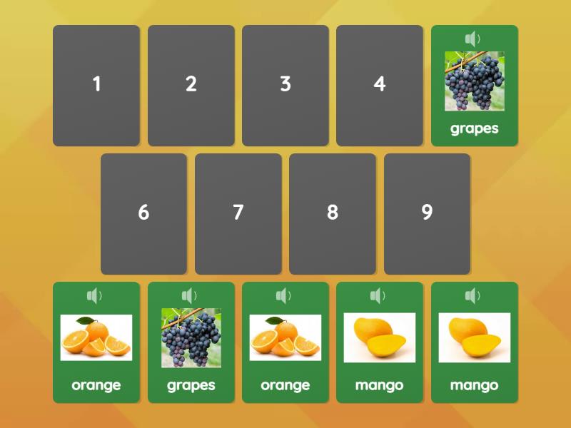 Fruit - Matching pairs