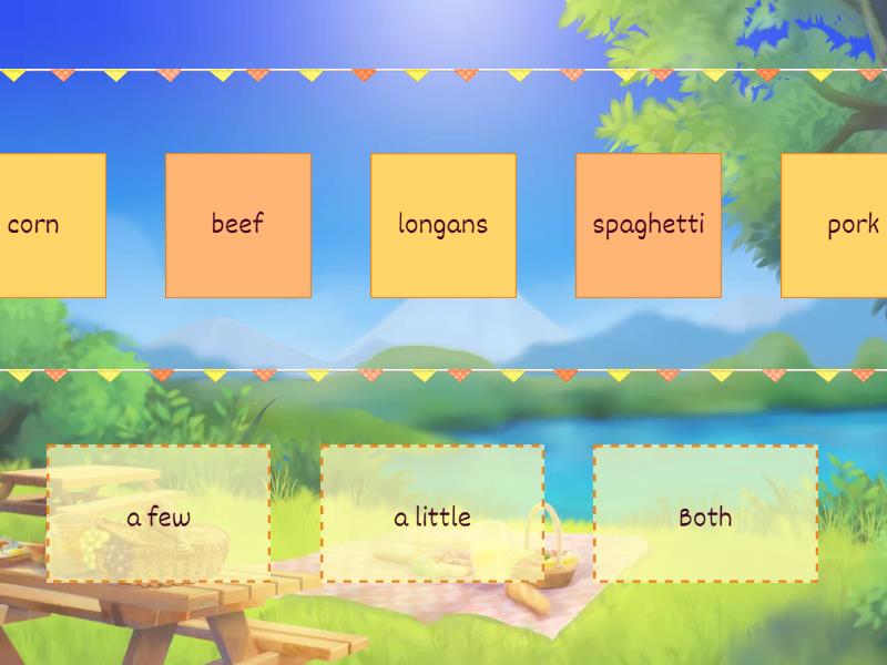 A few/ a little - Speed sorting