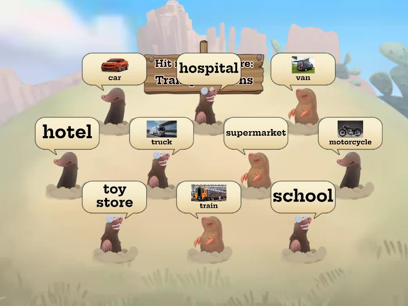 grade 2 transportation - Whack-a-mole