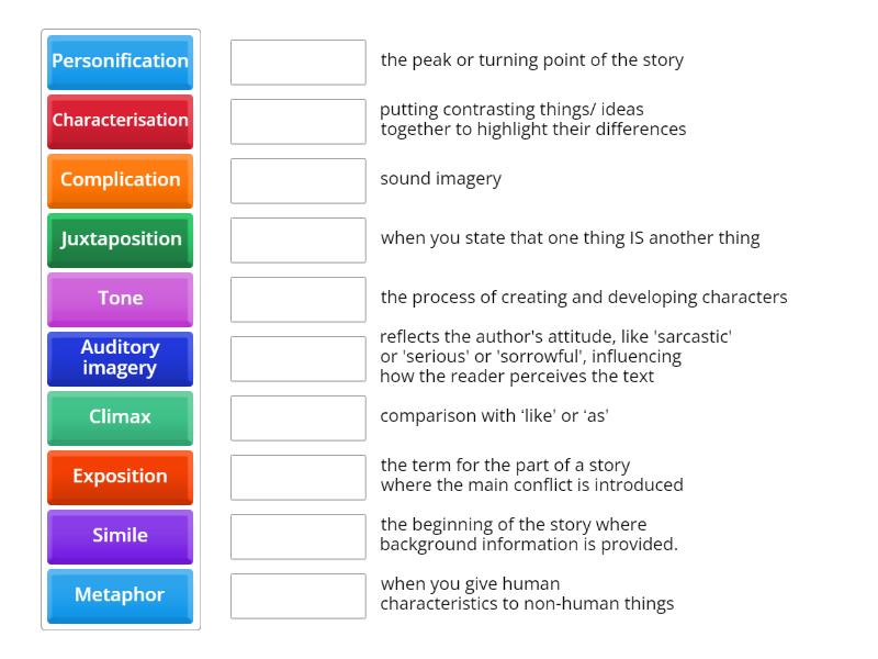 Language and Structure Techniques - Match up
