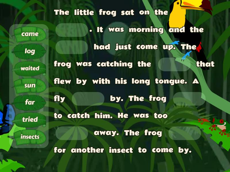 001-The Frog - Complete the sentence