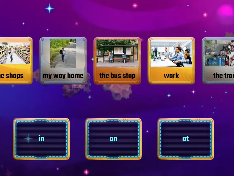 prepositions of place - Speed sorting