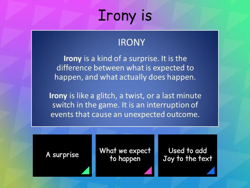 Irony - Quiz