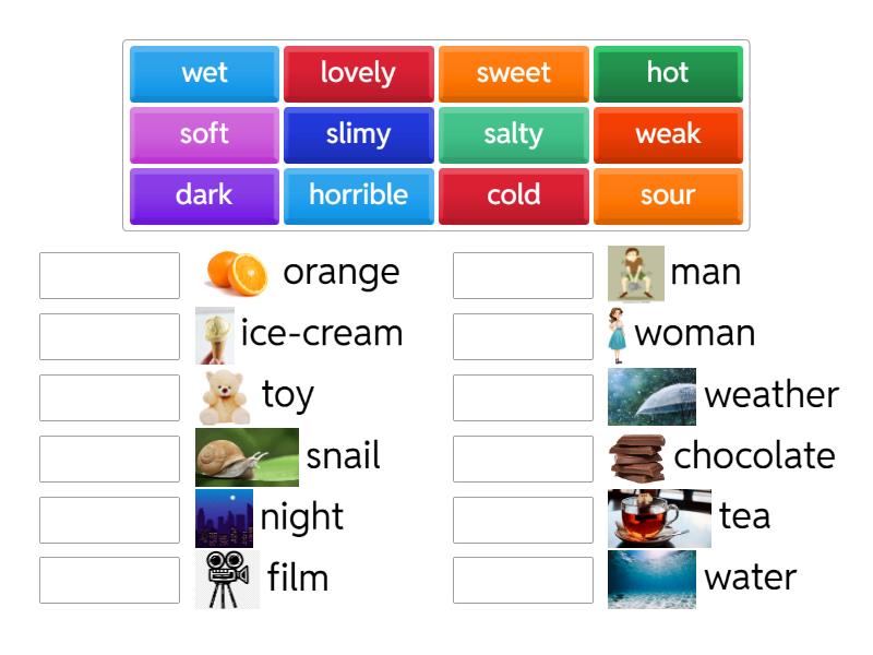 Adjectives - Match up