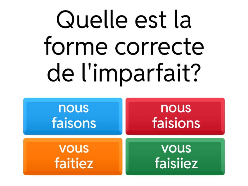Imparfait - Quiz