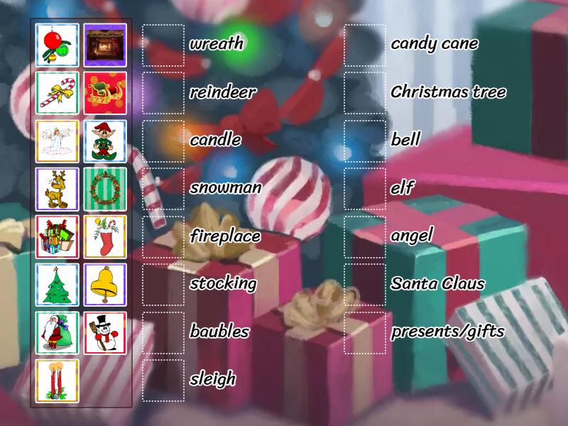 Christmas Vocabulary - Match up