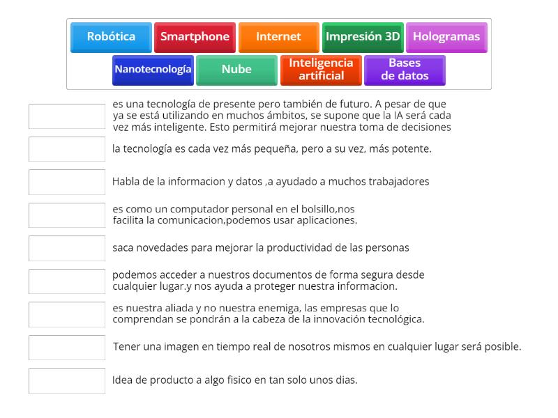 INNOVACIONES TECNOLOGICAS - Une las parejas