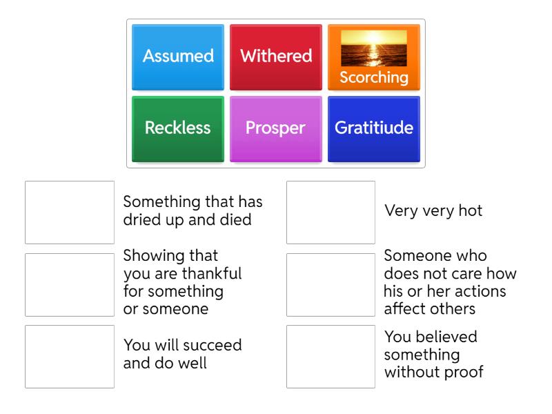 Module 7 Week 3 Vocabulary - Match up