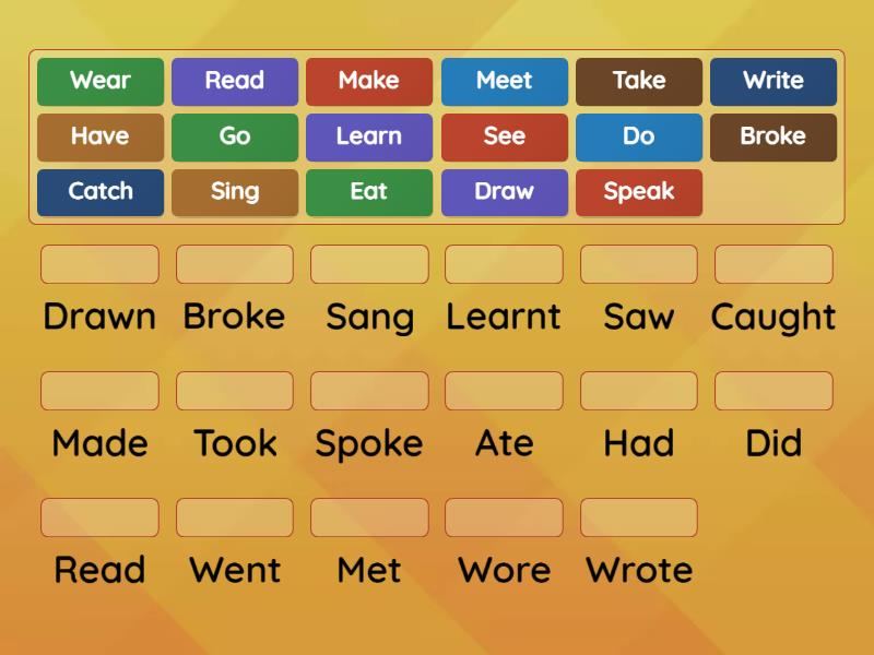 Beehive 4: Unit 3 : Irregular verbs - Match up