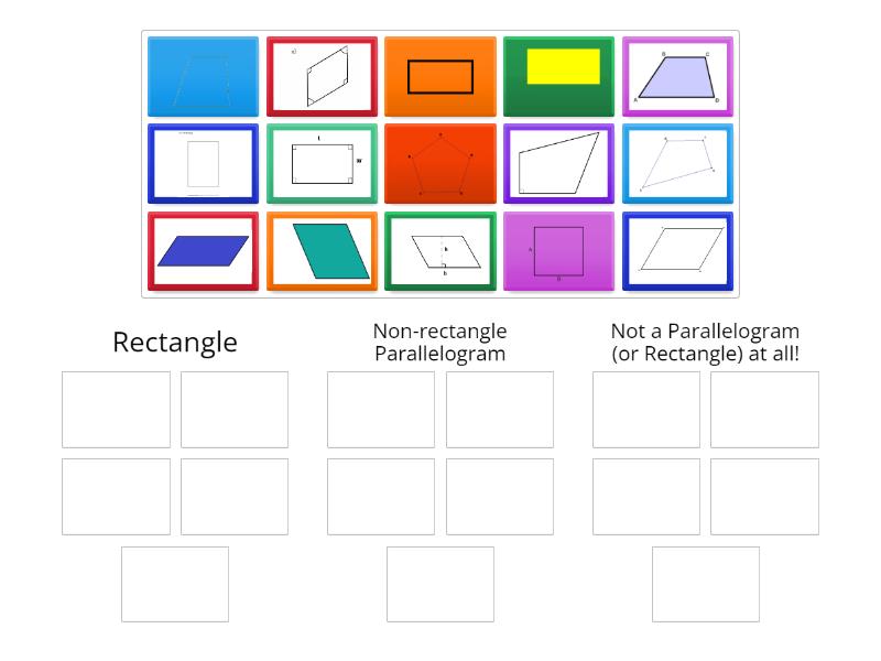 Rectangle or Parallelogram - Group sort