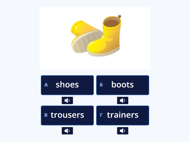 Clothes go getter 1 unit 2 - Quiz