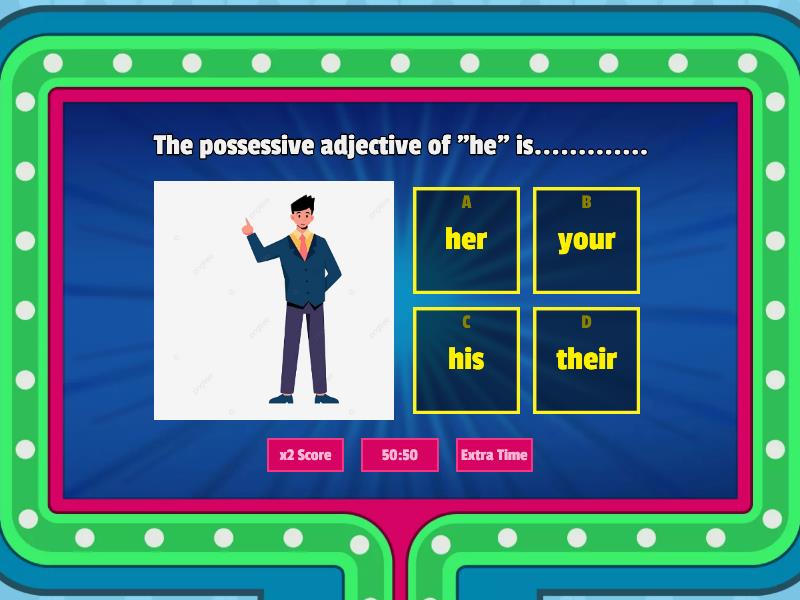 Possessive adjectives - Gameshow quiz
