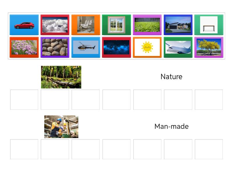 Nature vs Man-made - Group sort