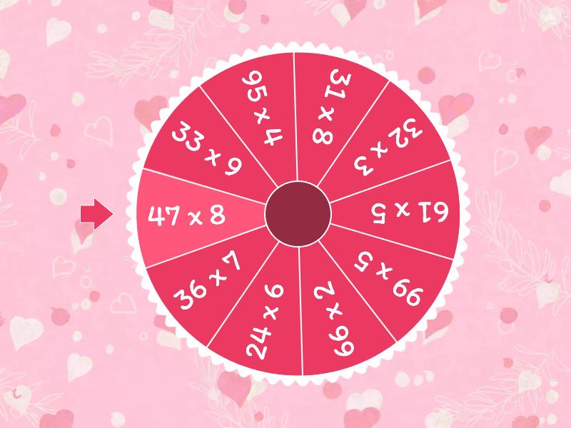 2-Digit x 1-Digit Multiplication - Spin the wheel