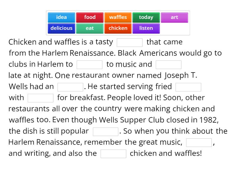 Chicken & Waffles - Complete the sentence