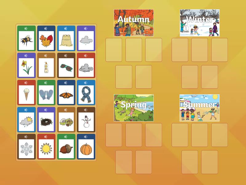 The 4 Seasons - Sorting activity - Group sort