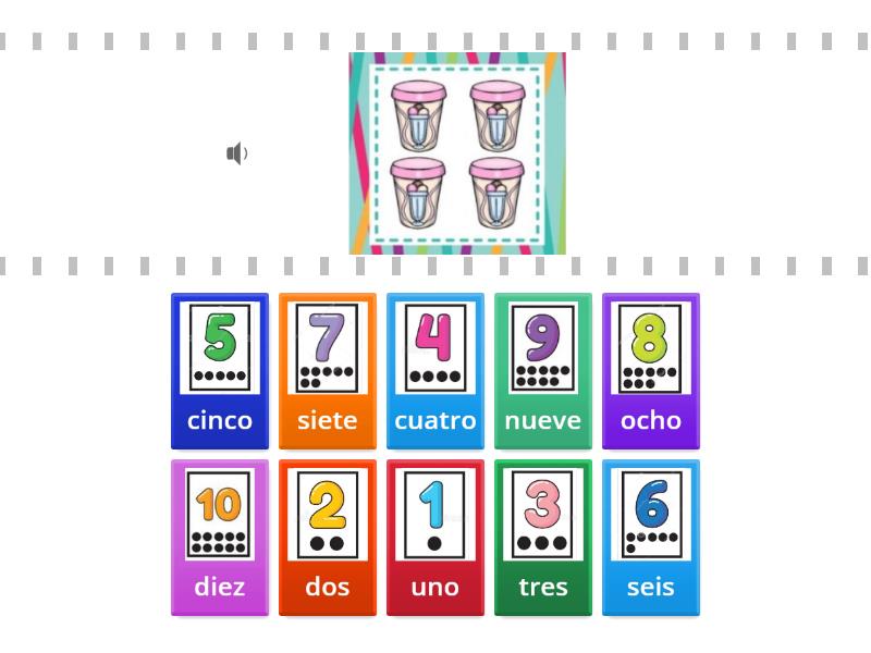 los numeros del 1 al 10 - Find the match