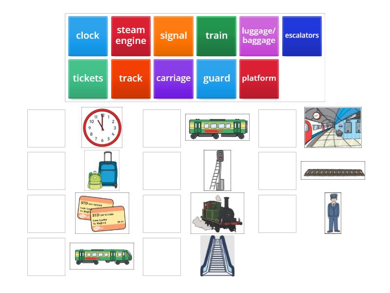 Train words. - Match up