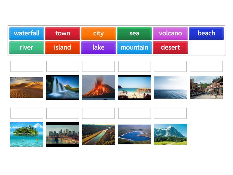 Go Getter 2. Unit 4. Geographical - Match up