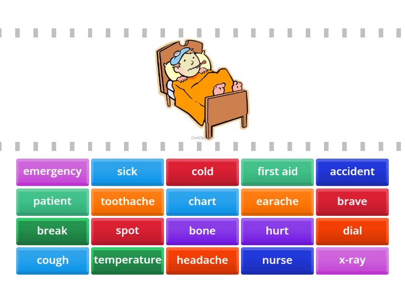 Hospital vocabulary - Find the match