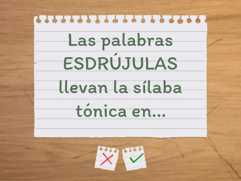 Reglas de acentuación - Flash cards