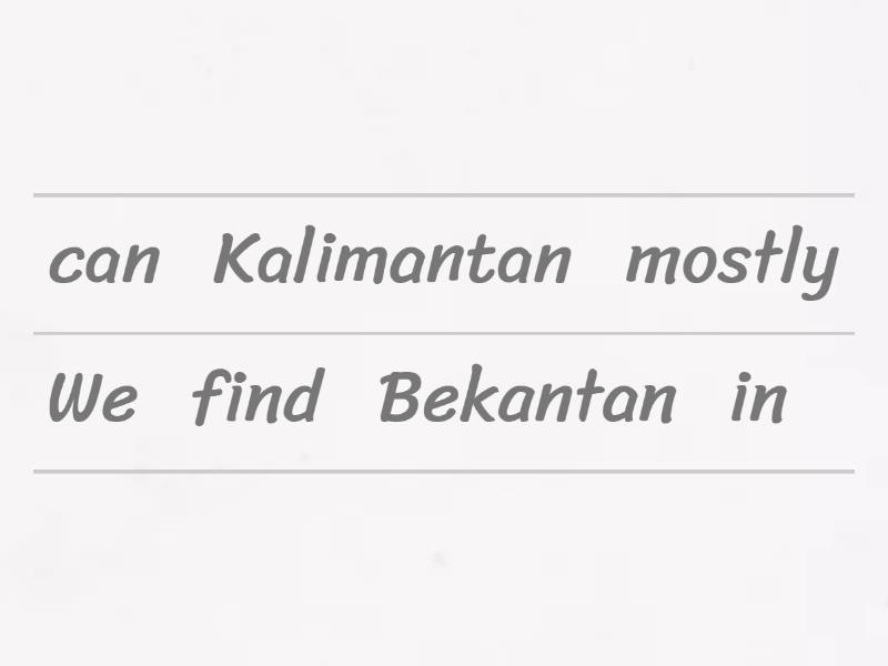 Bahasa Inggris chapter 1, unit 1 Bekantan - Unjumble