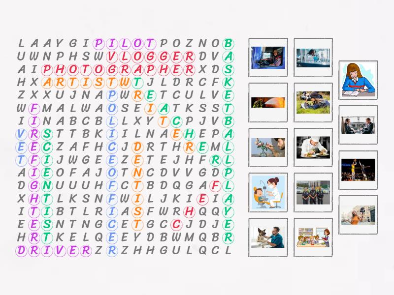 Occupations (Word Search) - Wordsearch