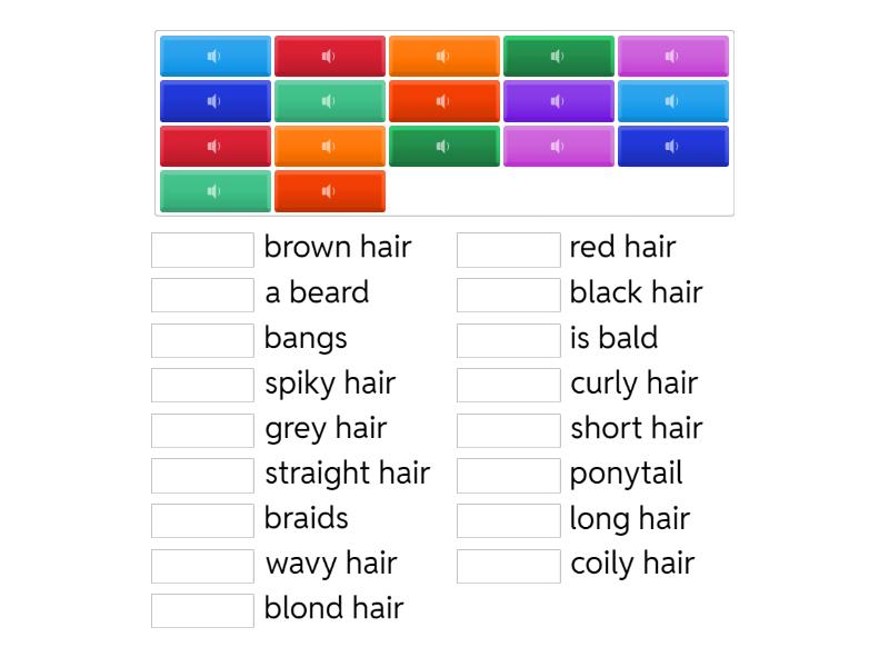 Les traits physiques - liste #1 [listening comprehension] - Match up