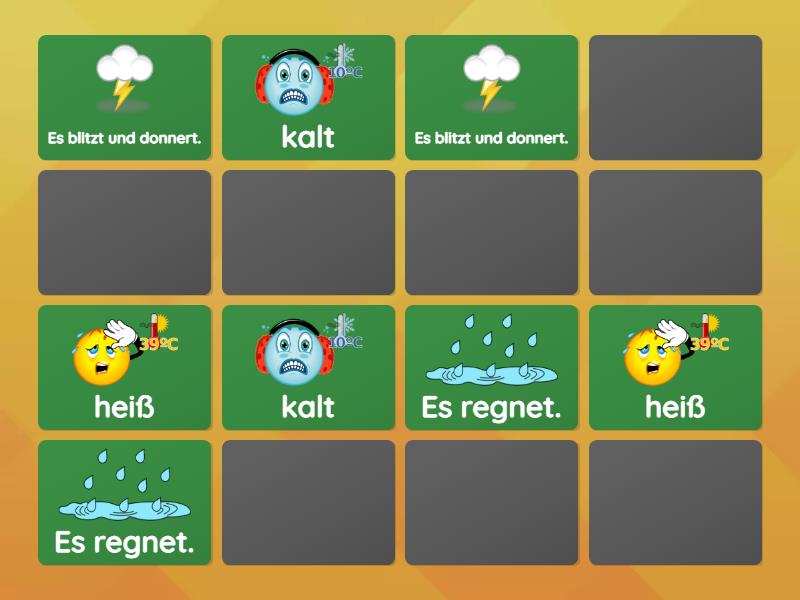 Das Wetter - Matching pairs