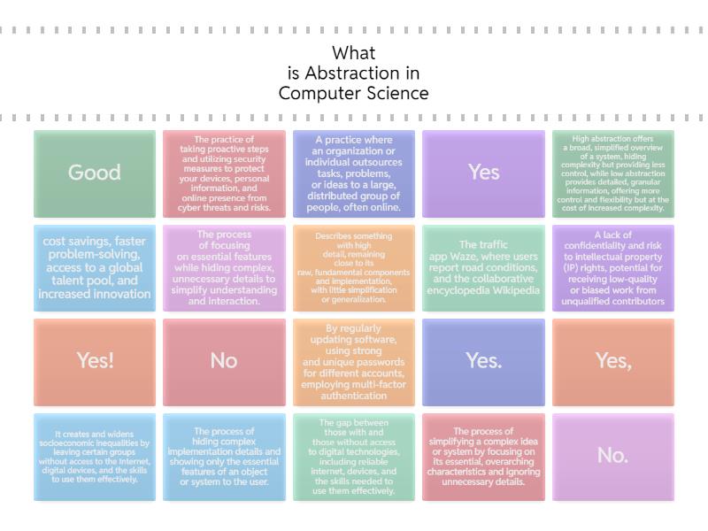 Abstraction - Project - AP CSP (By Pranav K) - Find the match